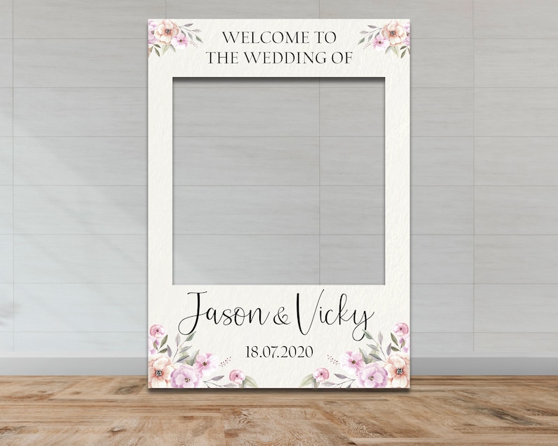 Wedding Selfie Frame Flower Style - Etsy