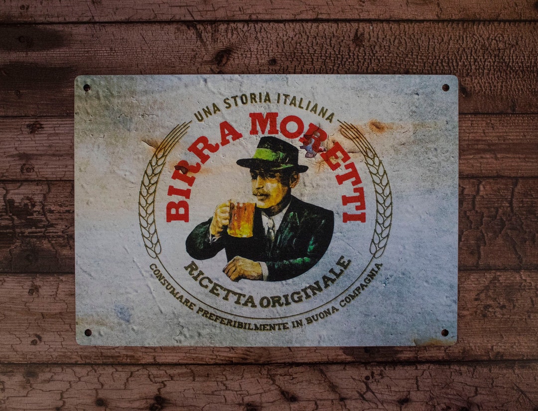 Metal Sign | Birra Moretti | Retro Sign | Man Cave Sign | Vintage Sign ...