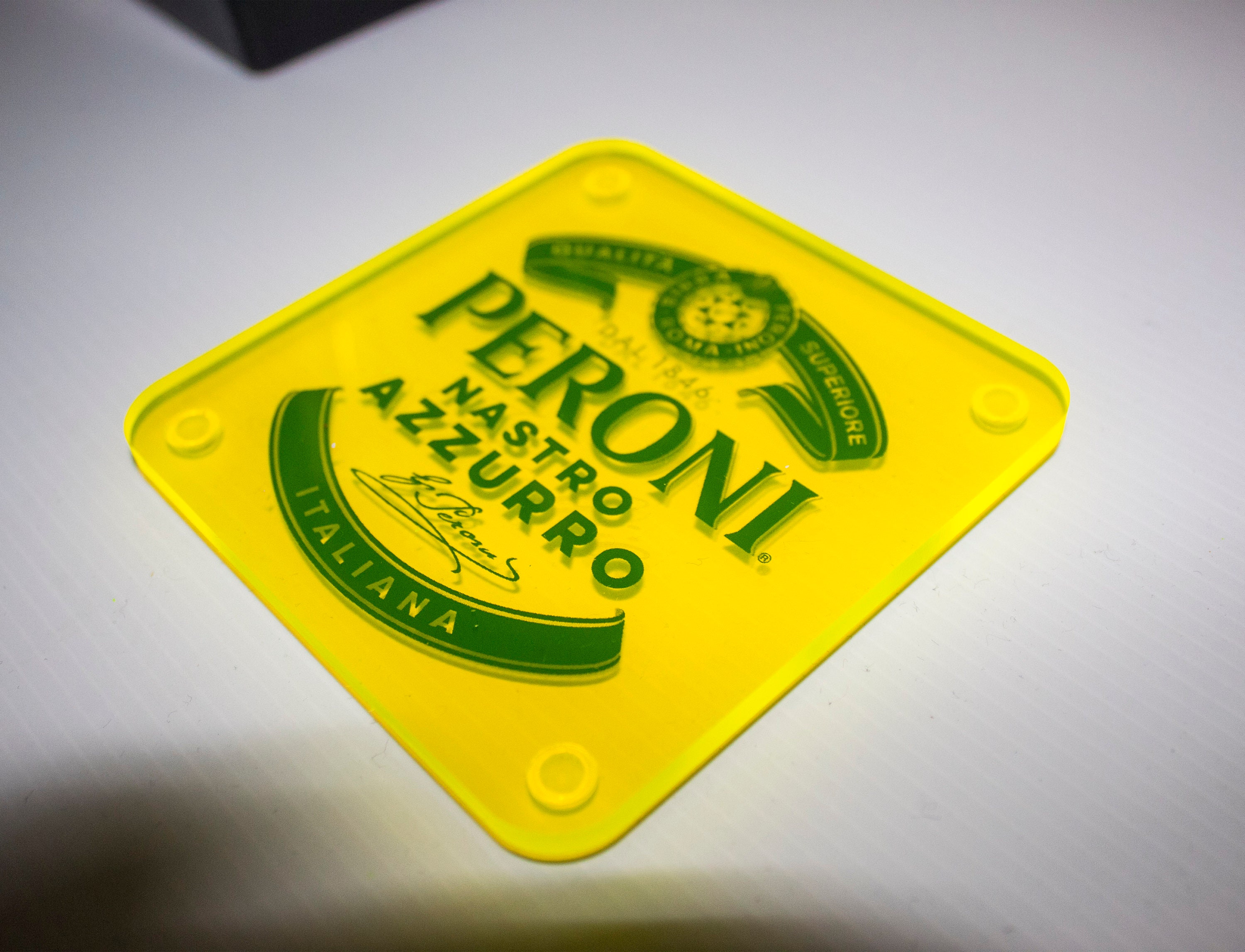Neon Acrylic Coasters Peroni Man Cave Home Gift - Etsy UK