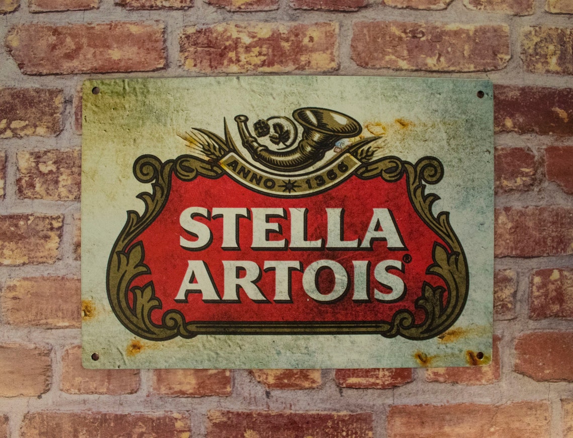 Metal Sign Stella Artois Beer Retro Sign Man Cave Sign - Etsy UK
