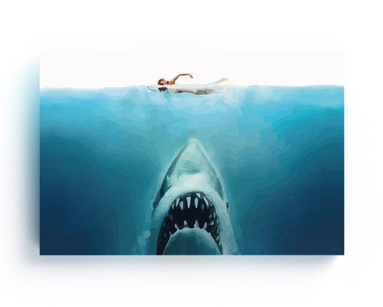 Art Canvas Print Jaws Movie Art Wall Art - Etsy UK