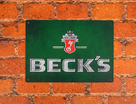 Metal Sign Becks Beer Retro Sign Man Cave Sign Vintage | Etsy