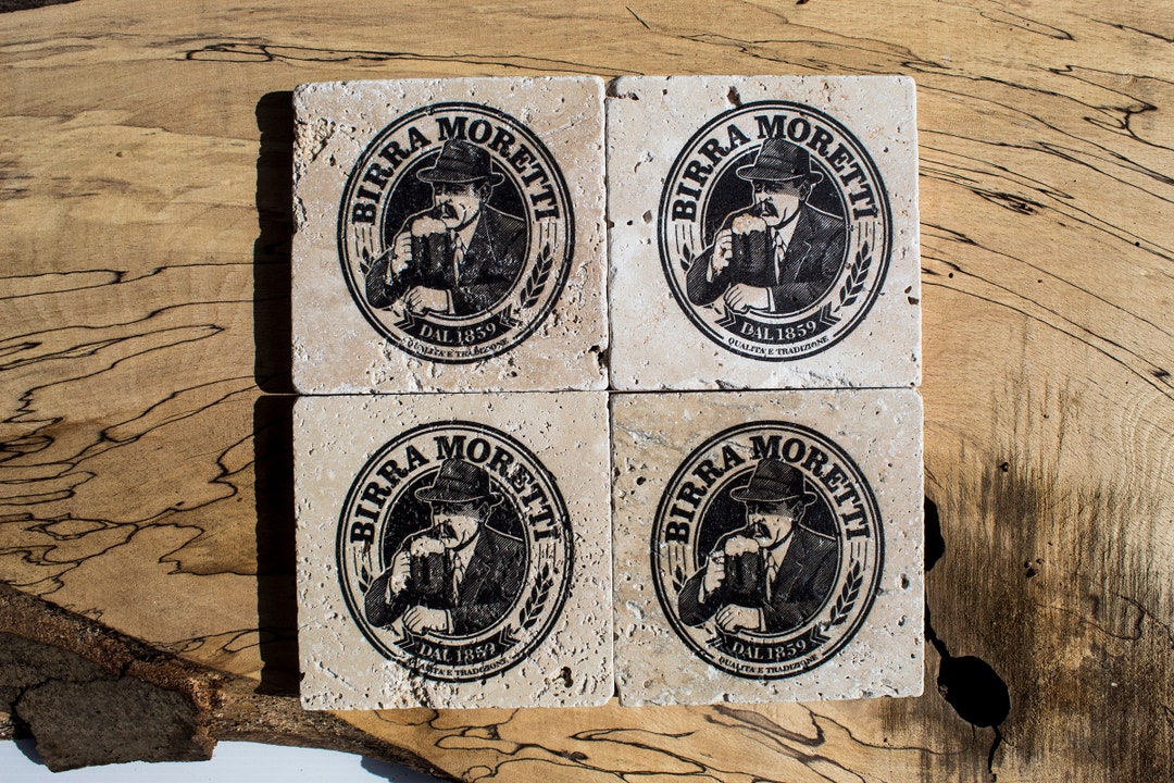 Stone Coasters: Birra Moretti Collection set of 4 - Etsy