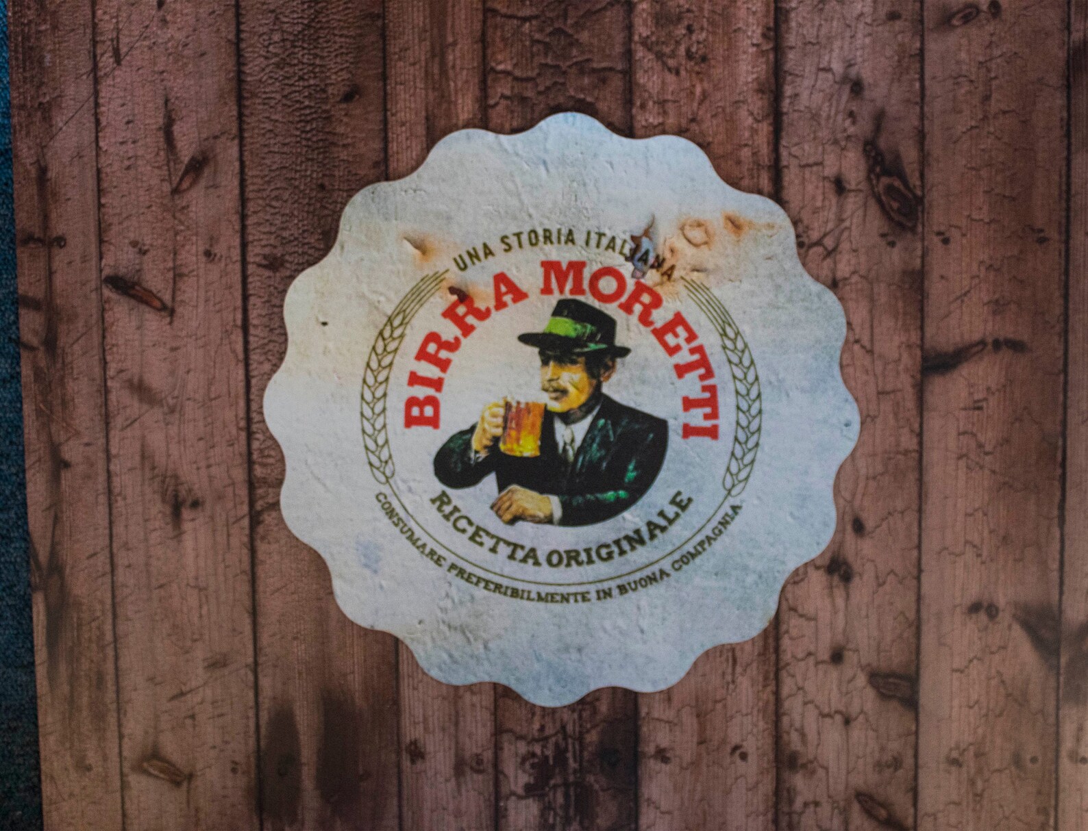 Giant Birra Moretti Beer Bottle Cap Metal Sign Rustic Sign - Etsy