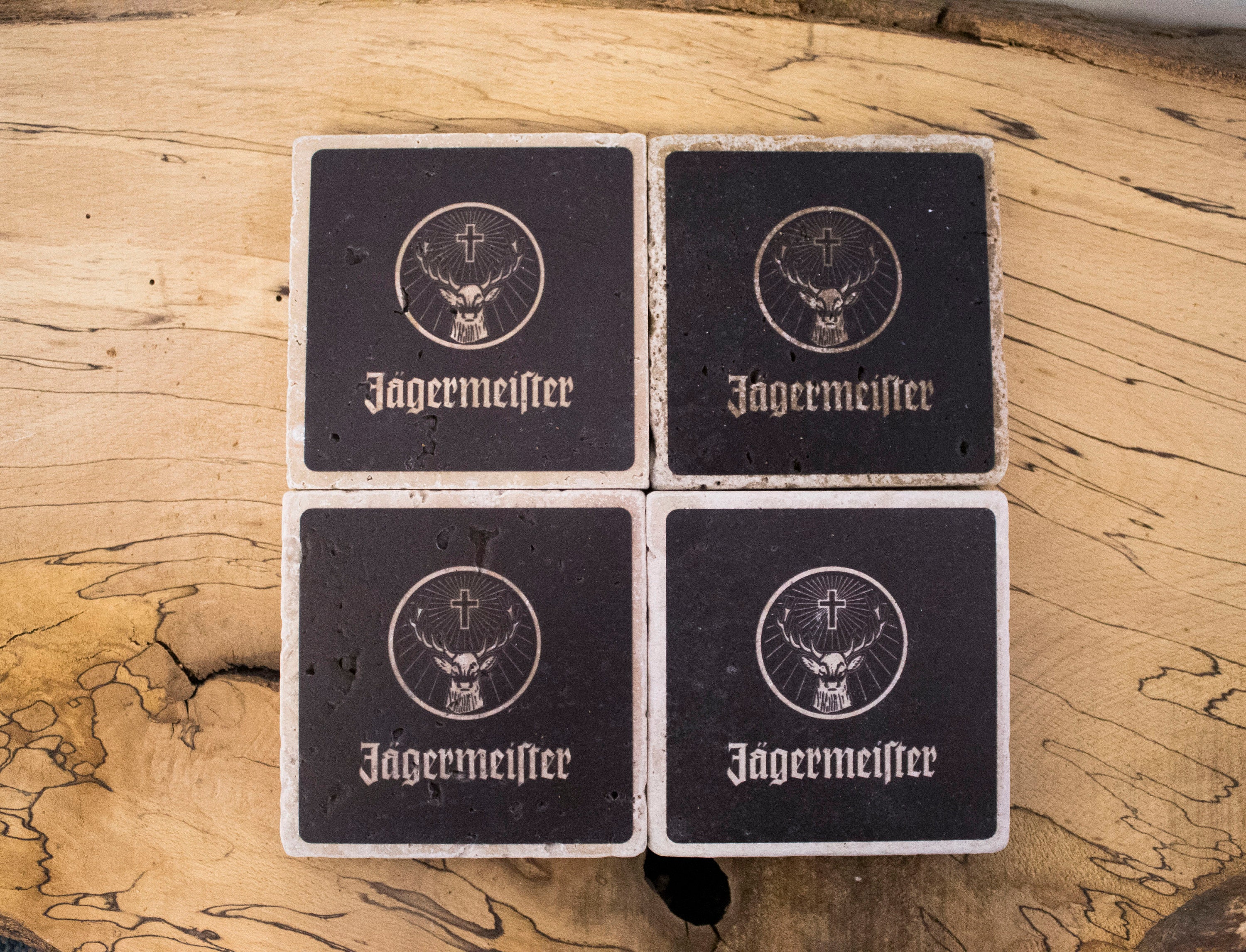 Stone Coasters: Jagermeister Collection set of 4 Drink - Etsy