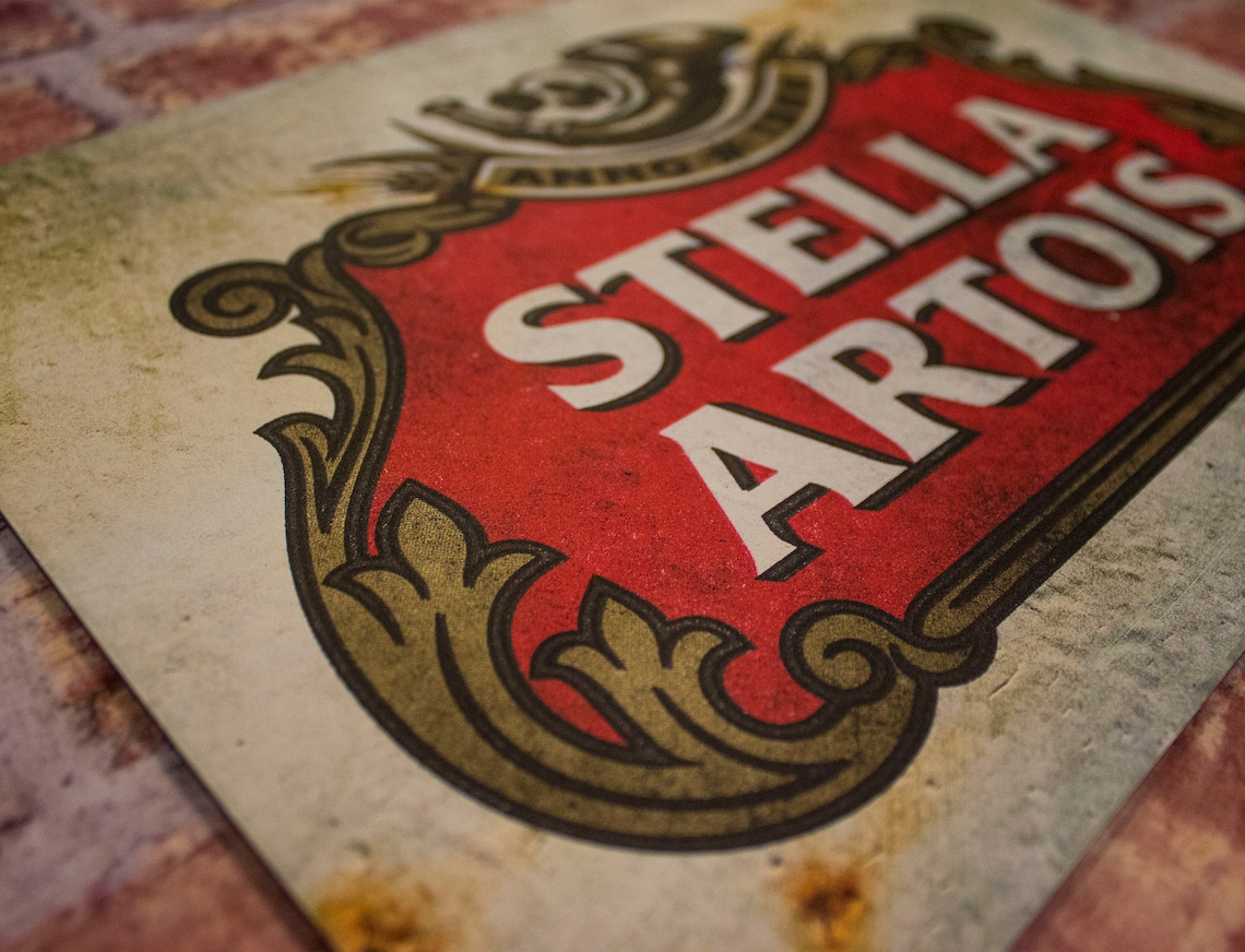 Metal Sign Stella Artois Beer Retro Sign Man Cave Sign - Etsy UK