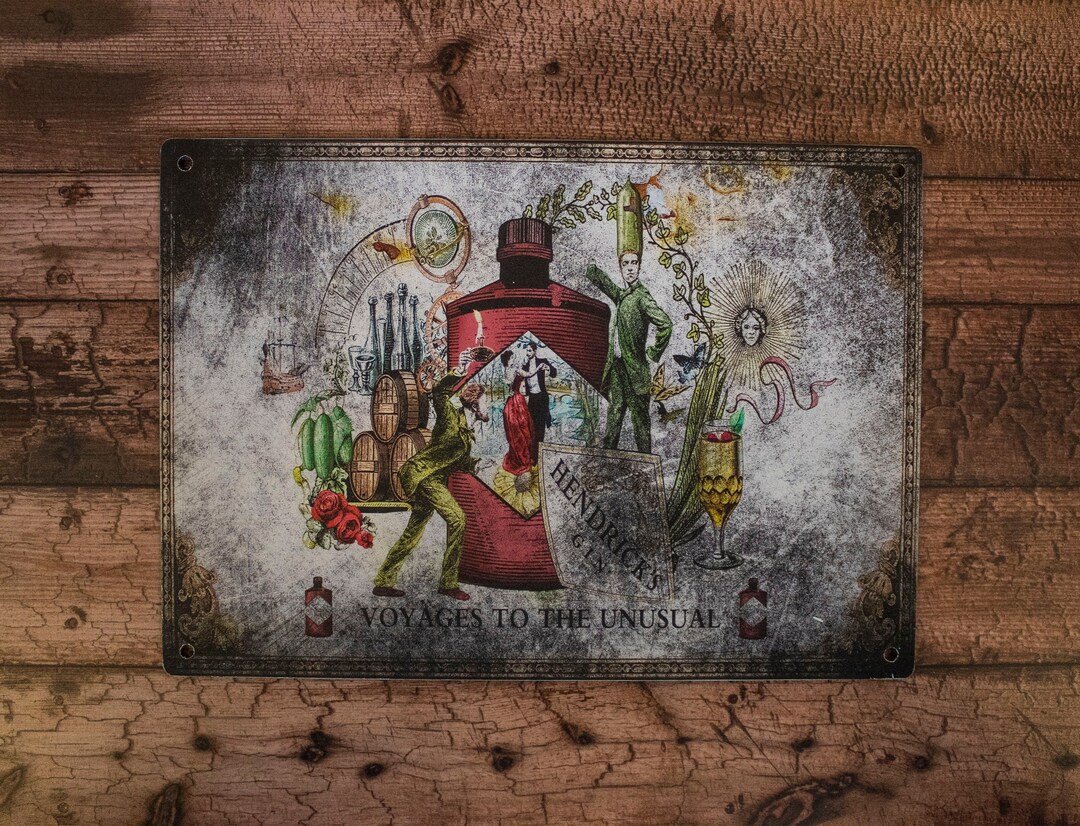 Metal Sign | Hendricks Gin | Retro Sign | Man Cave Sign | Vintage Sign ...