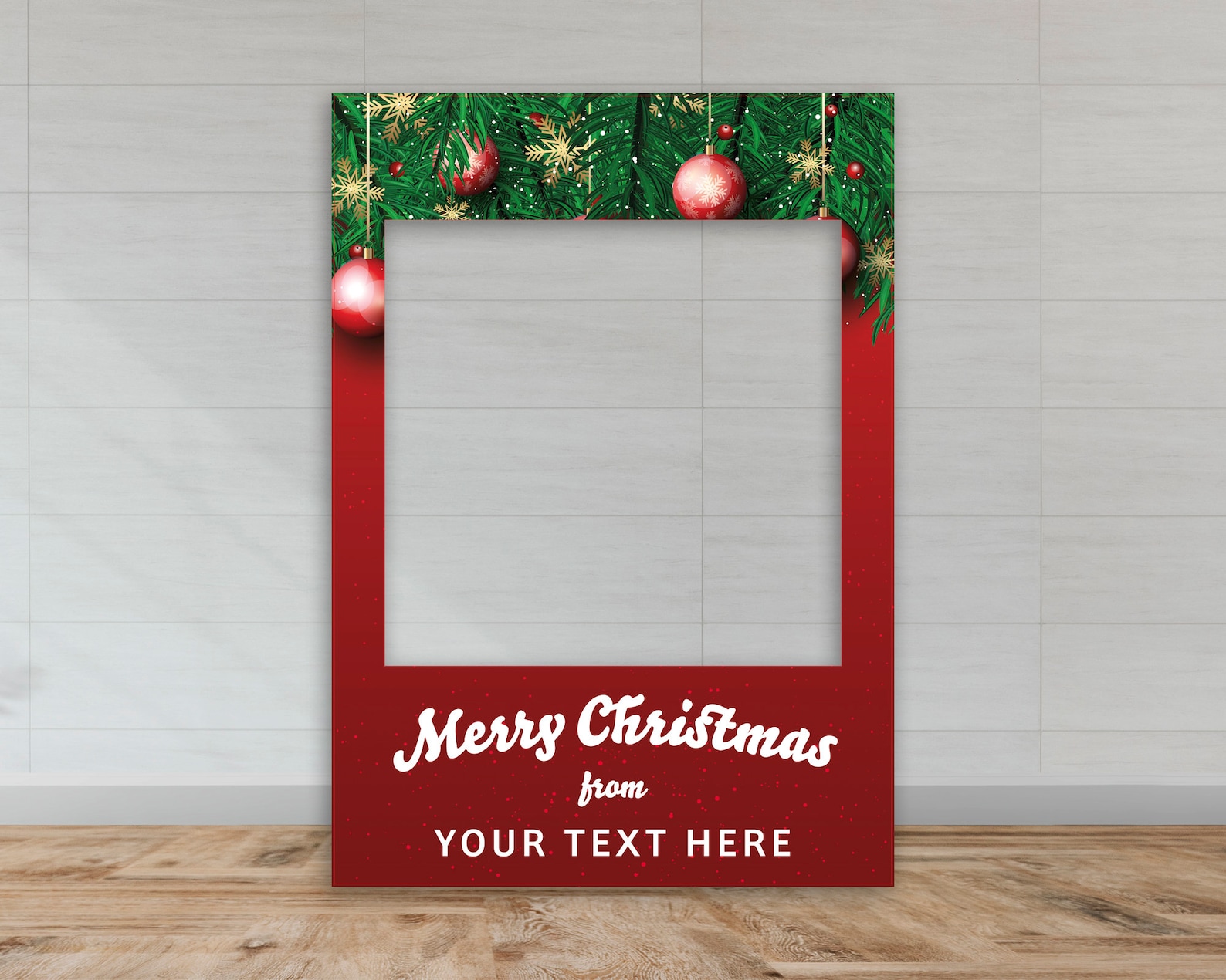 Merry Christmas Customisable Selfie Frame | Christmas Party | Party ...