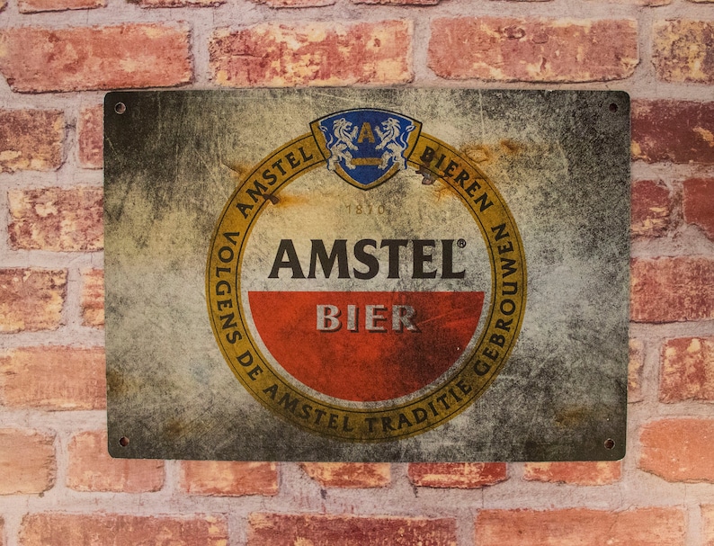 Metal Sign Amstel Beer Retro Sign Man Cave Sign - Etsy UK