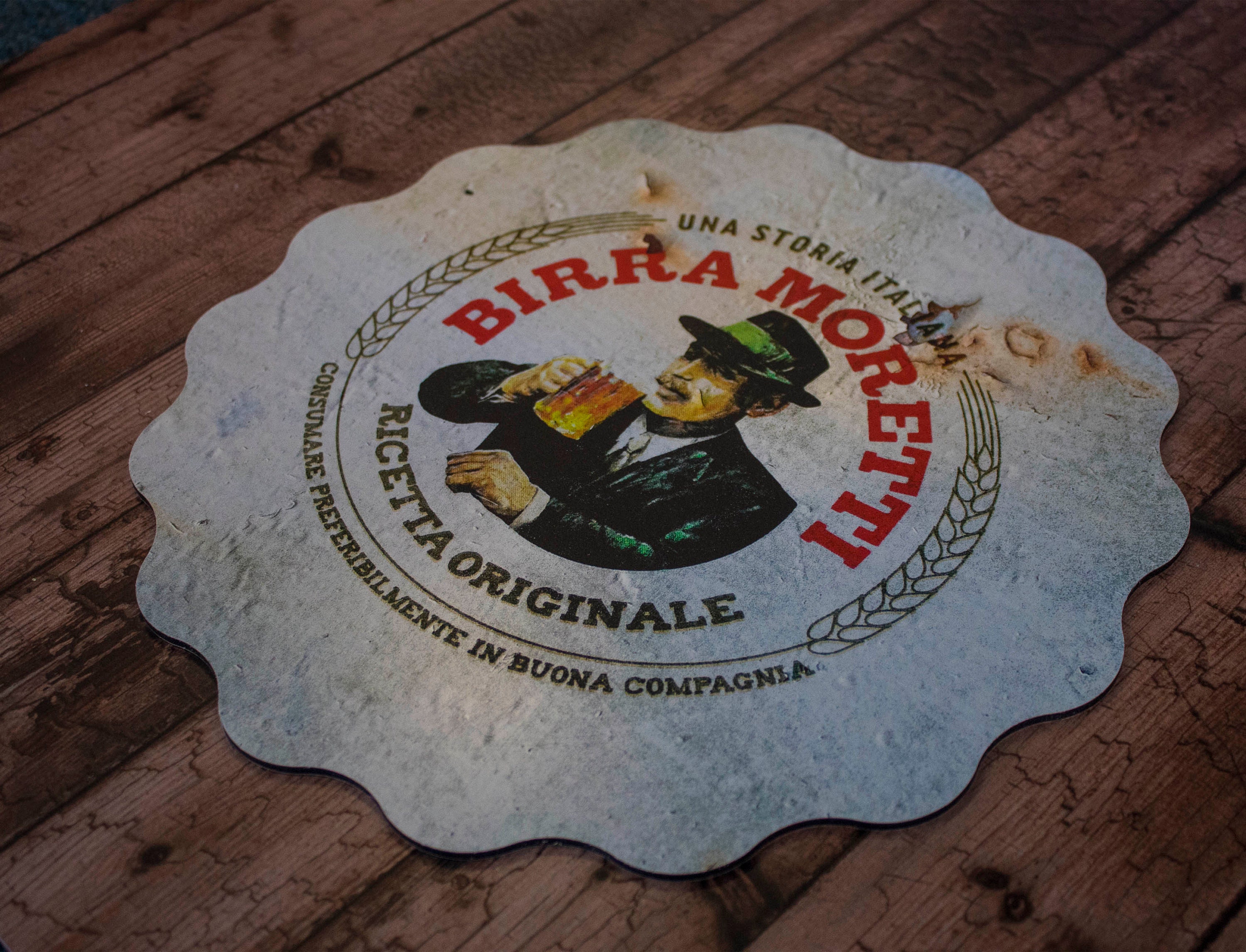 Giant Birra Moretti Beer Bottle Cap Metal Sign Rustic Sign - Etsy