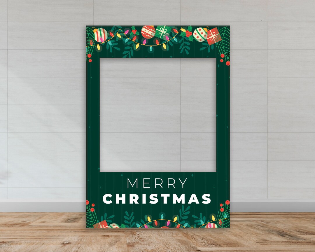 Merry Christmas Selfie Frame | Christmas Party Prop | Selfie Frame ...