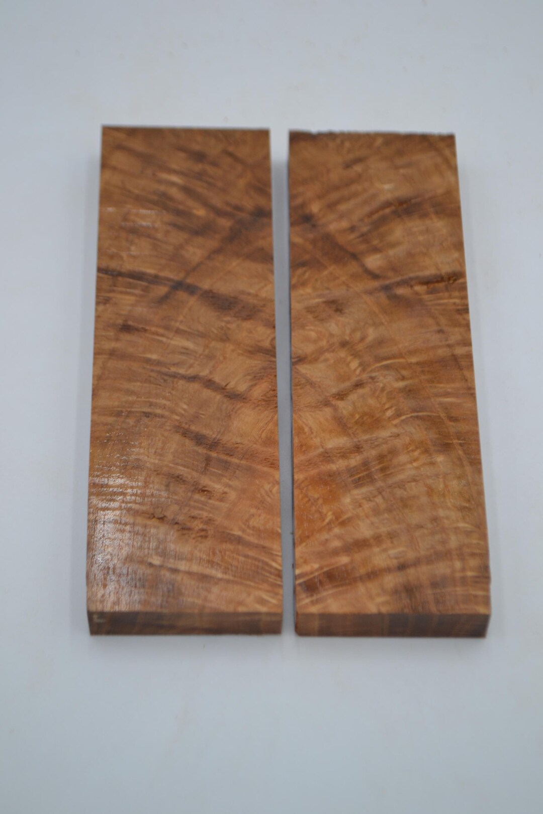 Stabilized Figured White Oak Knife Scales, Bookmatched, 1/2" X 1-7/8" X ...