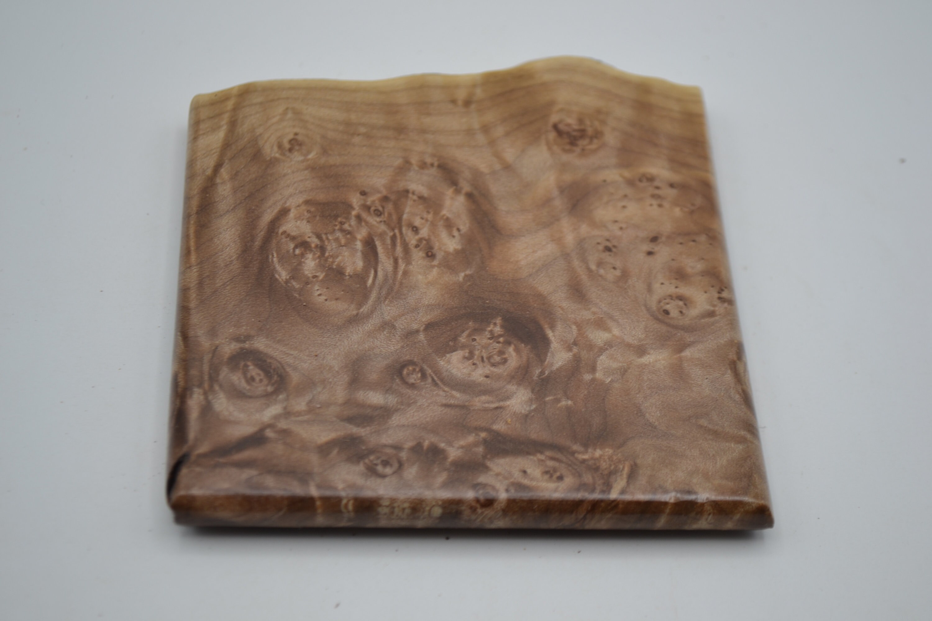 Maple Burl Wood Coasters With Live Edge Stabilized Set of 4 - Etsy