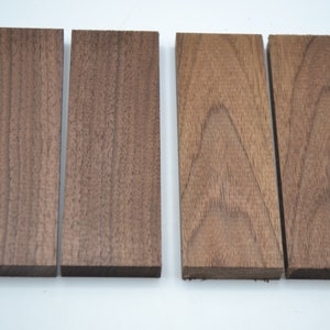 Black Walnut Knife Scale Sets (bookmatched) - 2" X 6" With 1/4", 3/8 ...