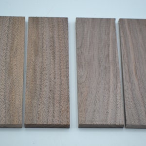 Black Walnut Knife Scale Sets (bookmatched) - 2" X 6" With 1/4", 3/8 ...