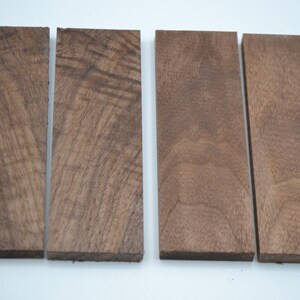 Black Walnut Knife Scale Sets (bookmatched) - 2" X 6" With 1/4", 3/8 ...