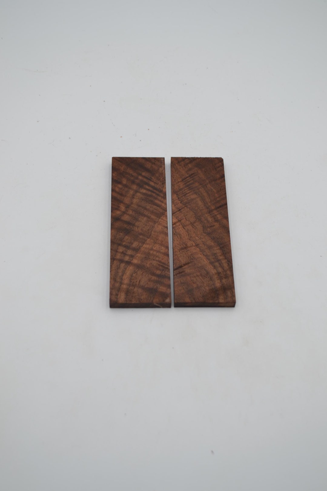 Stabilized Figured Claro Black Walnut Knife Scales, Bookmatched, 5/16 X ...