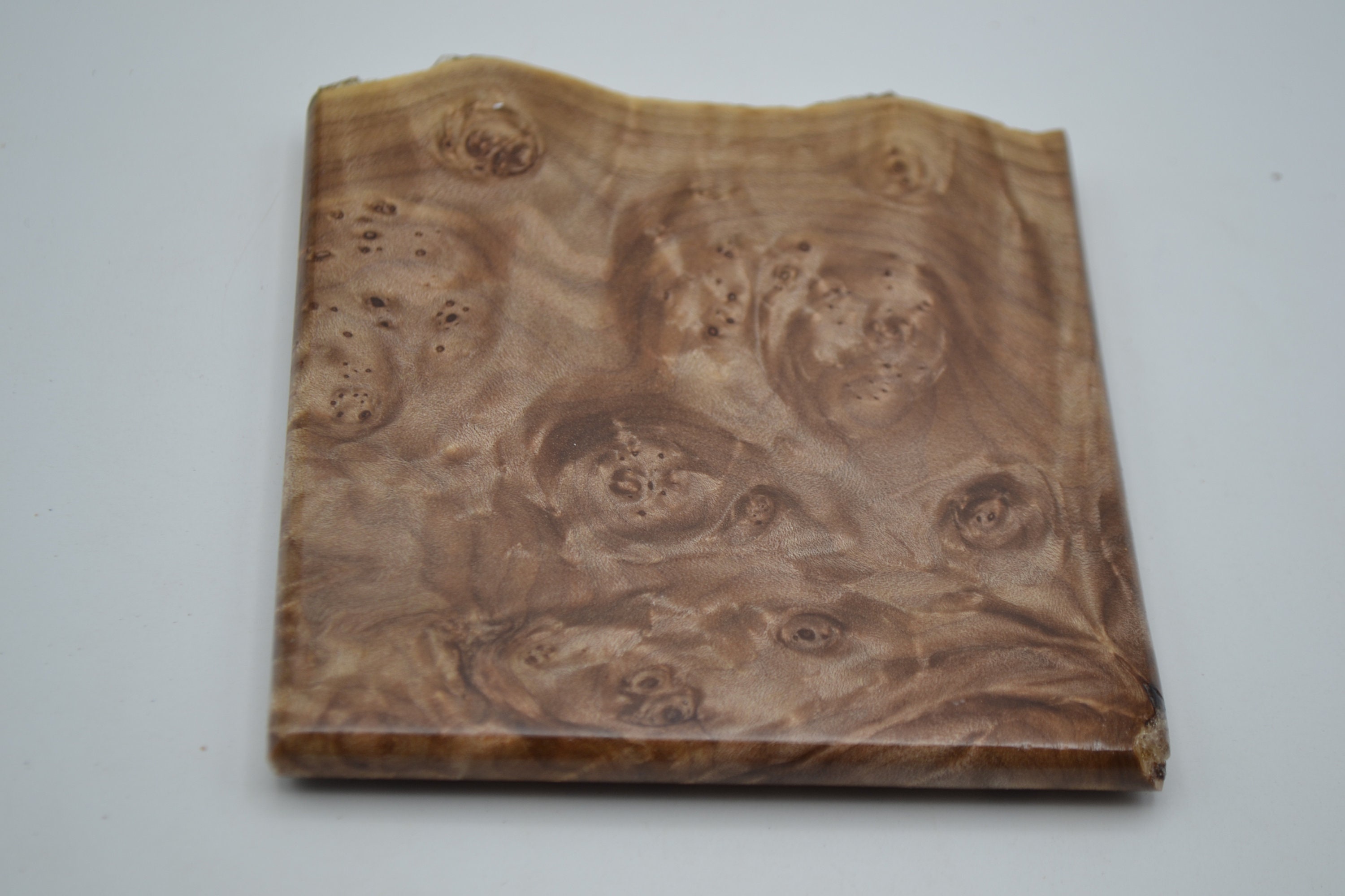 Maple Burl Wood Coasters With Live Edge Stabilized Set of 4 - Etsy