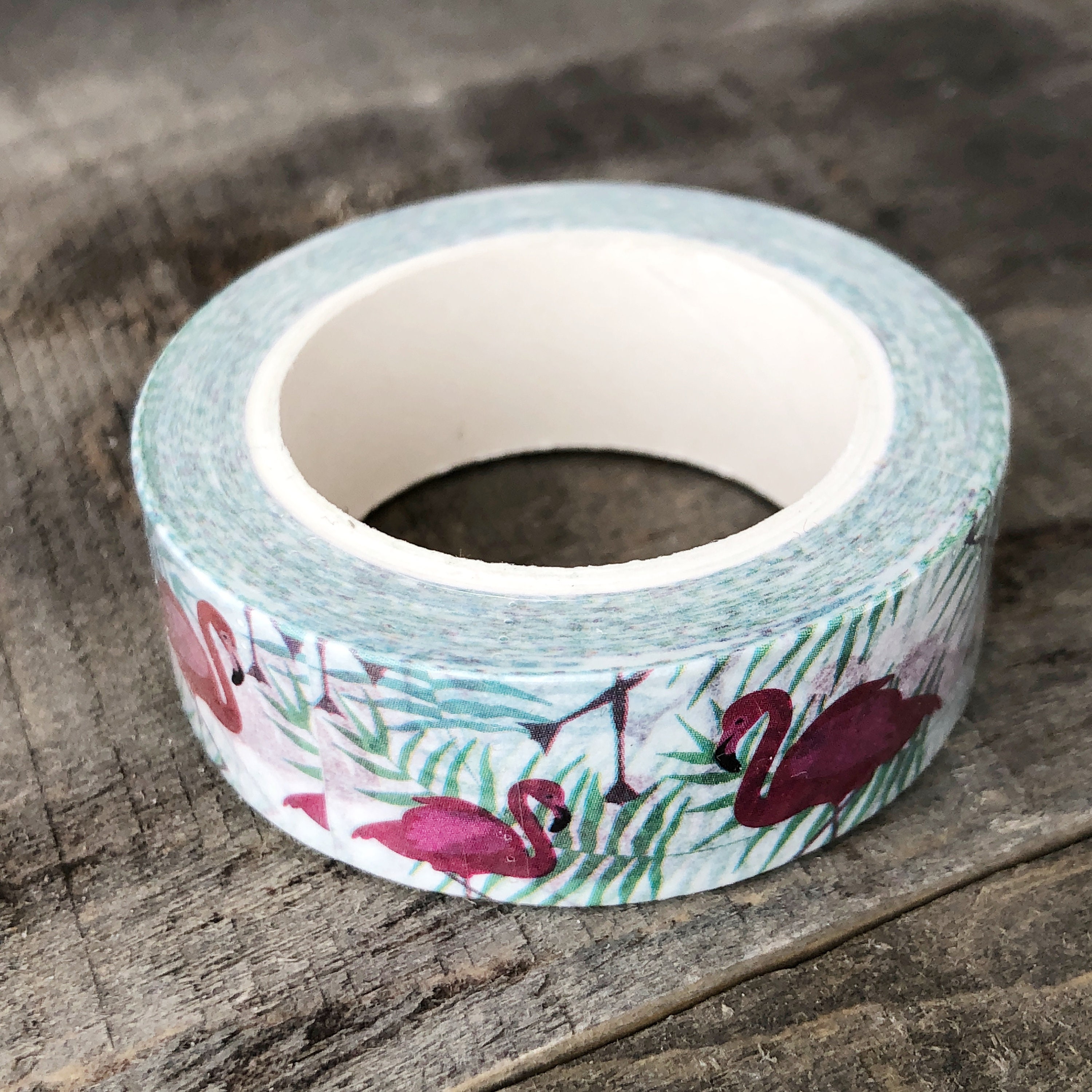 Flamingo Tropical Washi Tape 15mm x 10m roll Summer Pink | Etsy