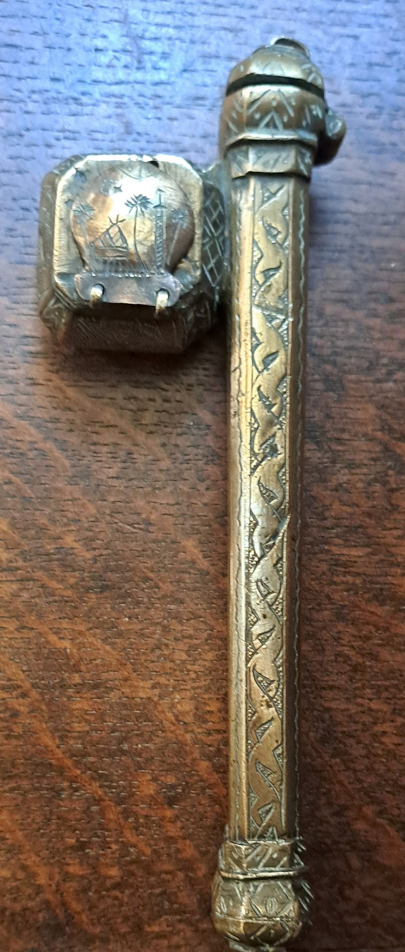 Antique Ottoman Brass Qalamdan Divit With Exceptional Engraving. - Etsy