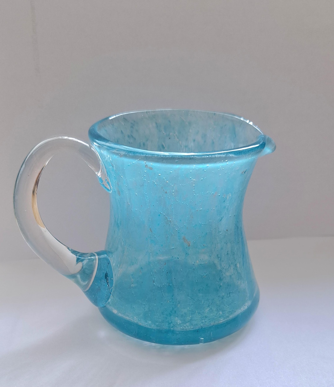 Mid Century Modern,hand Blown,blenko, Blue/ Teal Miniature Glass ...