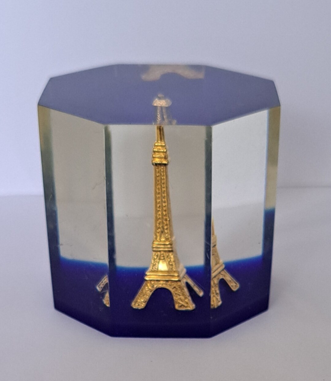 Mid Century Modern,clear Lucite Paperweight /desk Accessory Featuring ...
