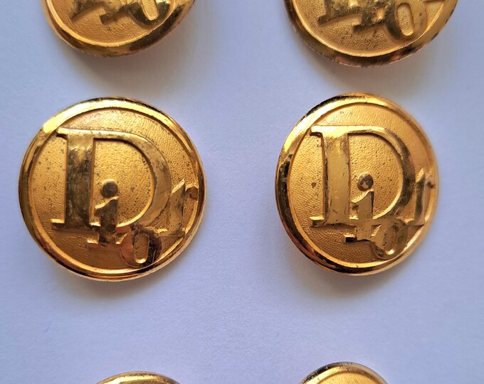 Set of Six Vintage Christian Dior Buttons - Etsy