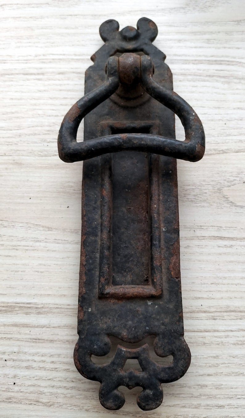 Victorian Cast Iron Door Knocker & Letter Box - Etsy