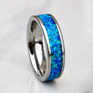 Cobalt Blue Opal Ring Handmade Engagement Rings for Her Wedding Rings ...
