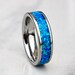 Cobalt Blue Opal Ring Handmade Engagement Rings for Her Wedding Rings ...