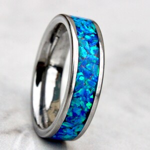 Cobalt Blue Opal Ring Handmade Engagement Rings for Her Wedding Rings ...