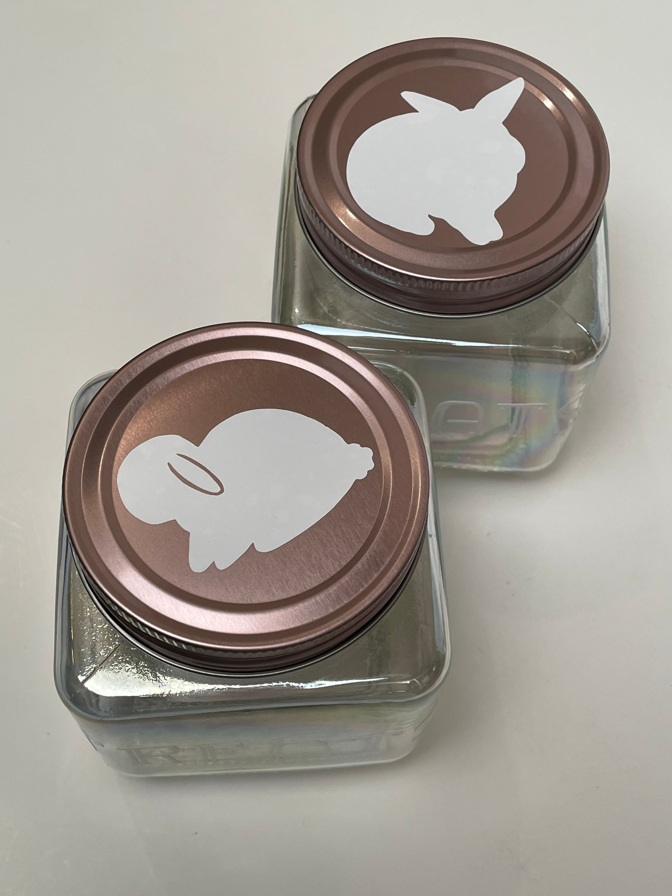 Bunny Treat Jar Glass Treat Jar for Rabbits Airtight Rabbit - Etsy
