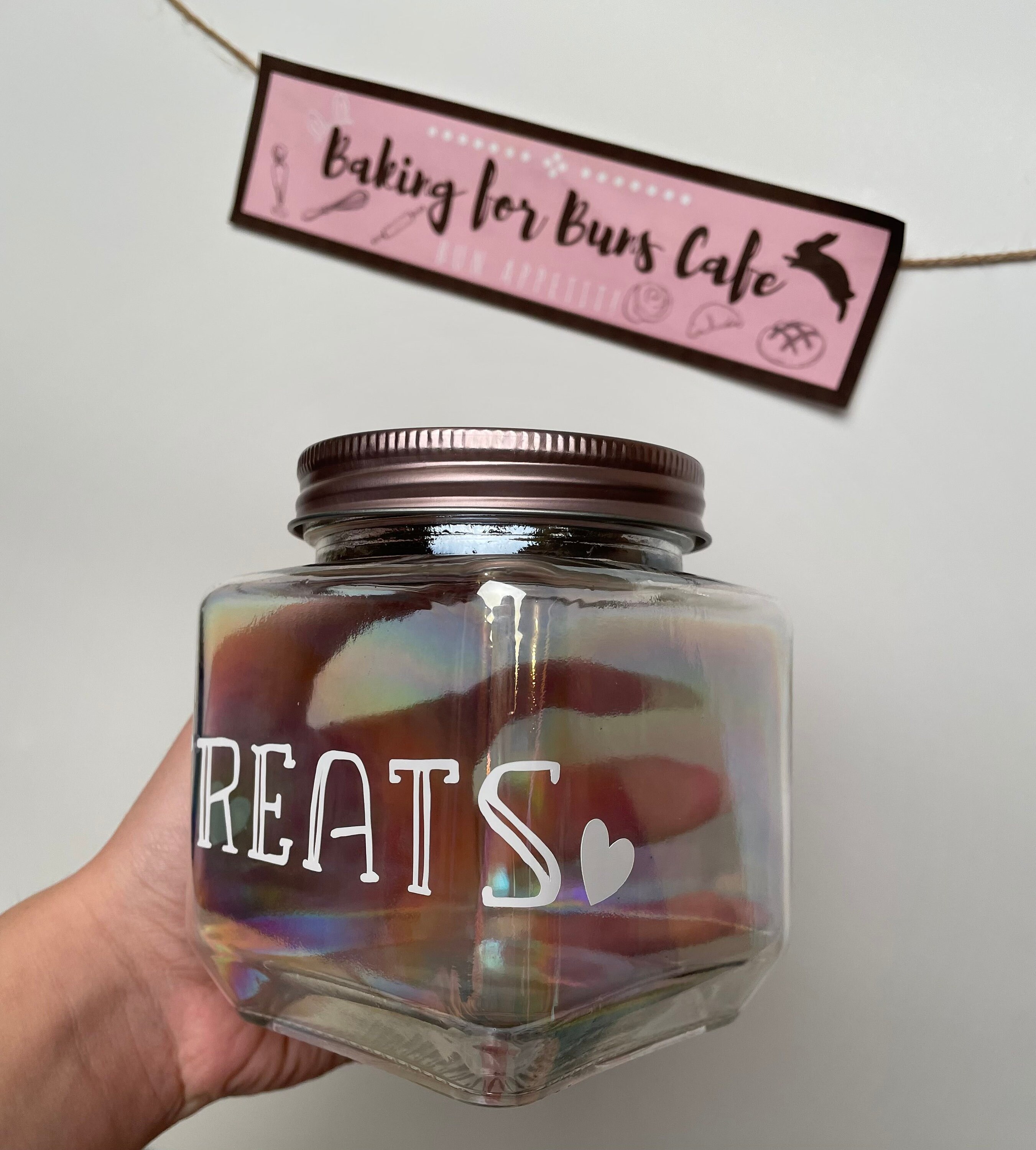 Bunny Treat Jar Glass Treat Jar for Rabbits Airtight Rabbit - Etsy