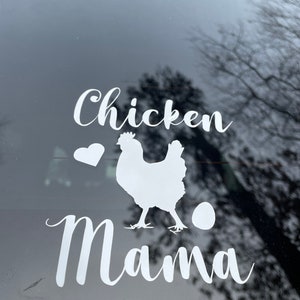 Chicken Mama Car Sticker, Chicken Mom Car Sticker Decal, Waterproof ...