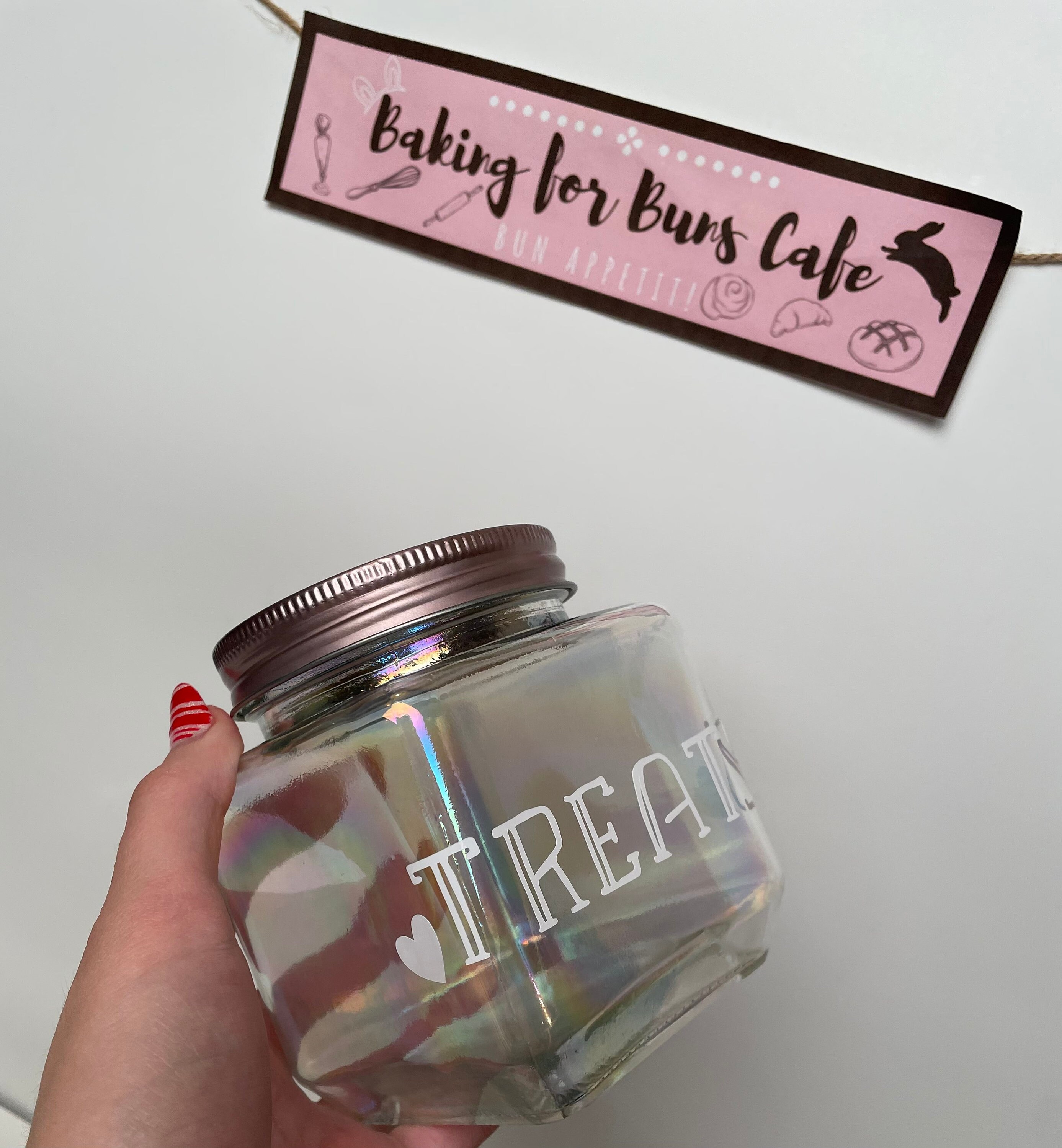 Bunny Treat Jar Glass Treat Jar for Rabbits Airtight Rabbit - Etsy