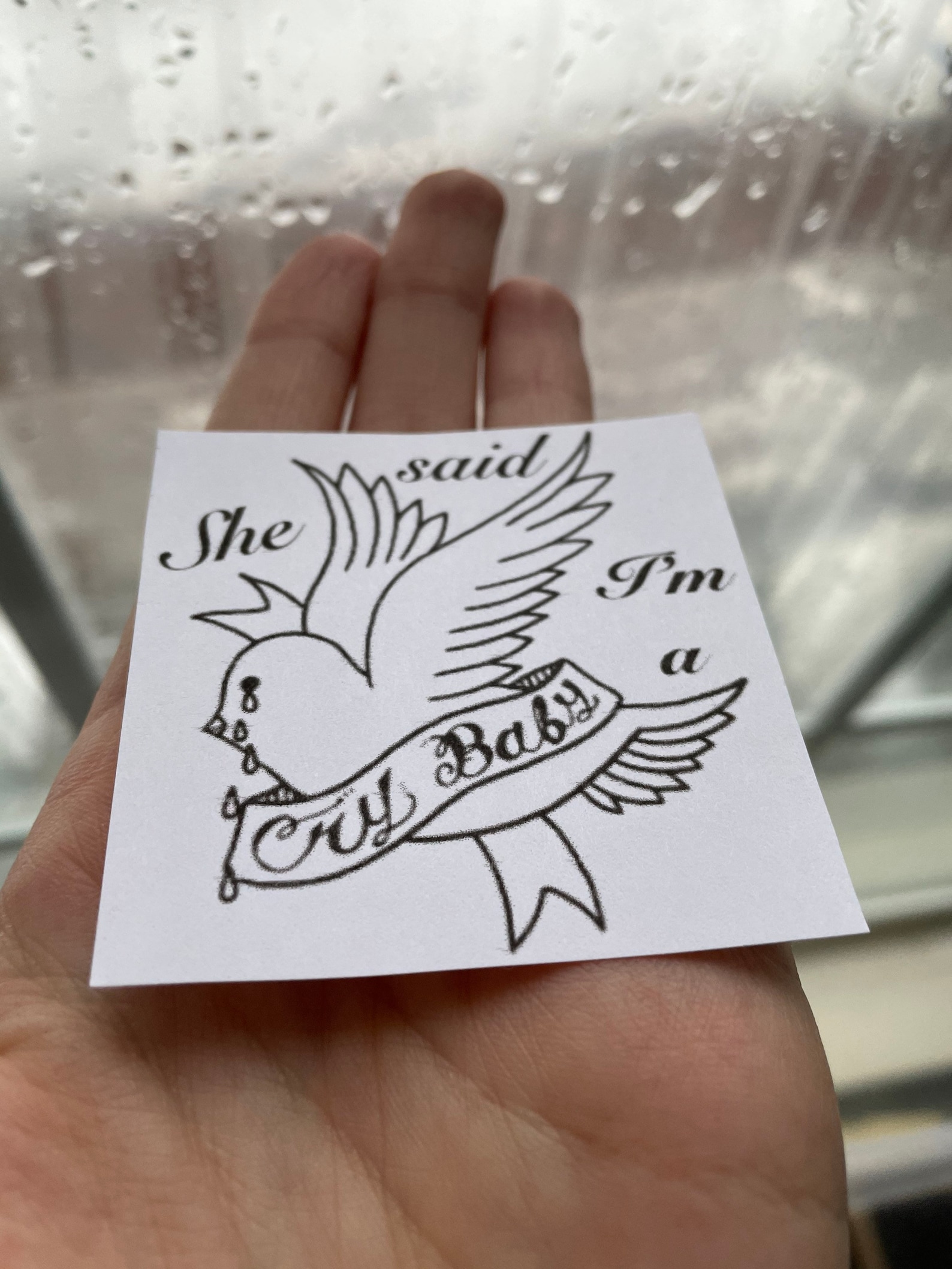 Lil Peep Cry Baby Sticker Lil Peep Lyrics Sticker Lil Peep | Etsy