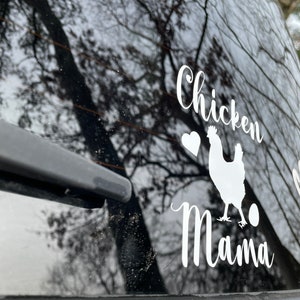 Chicken Mama Car Sticker, Chicken Mom Car Sticker Decal, Waterproof ...