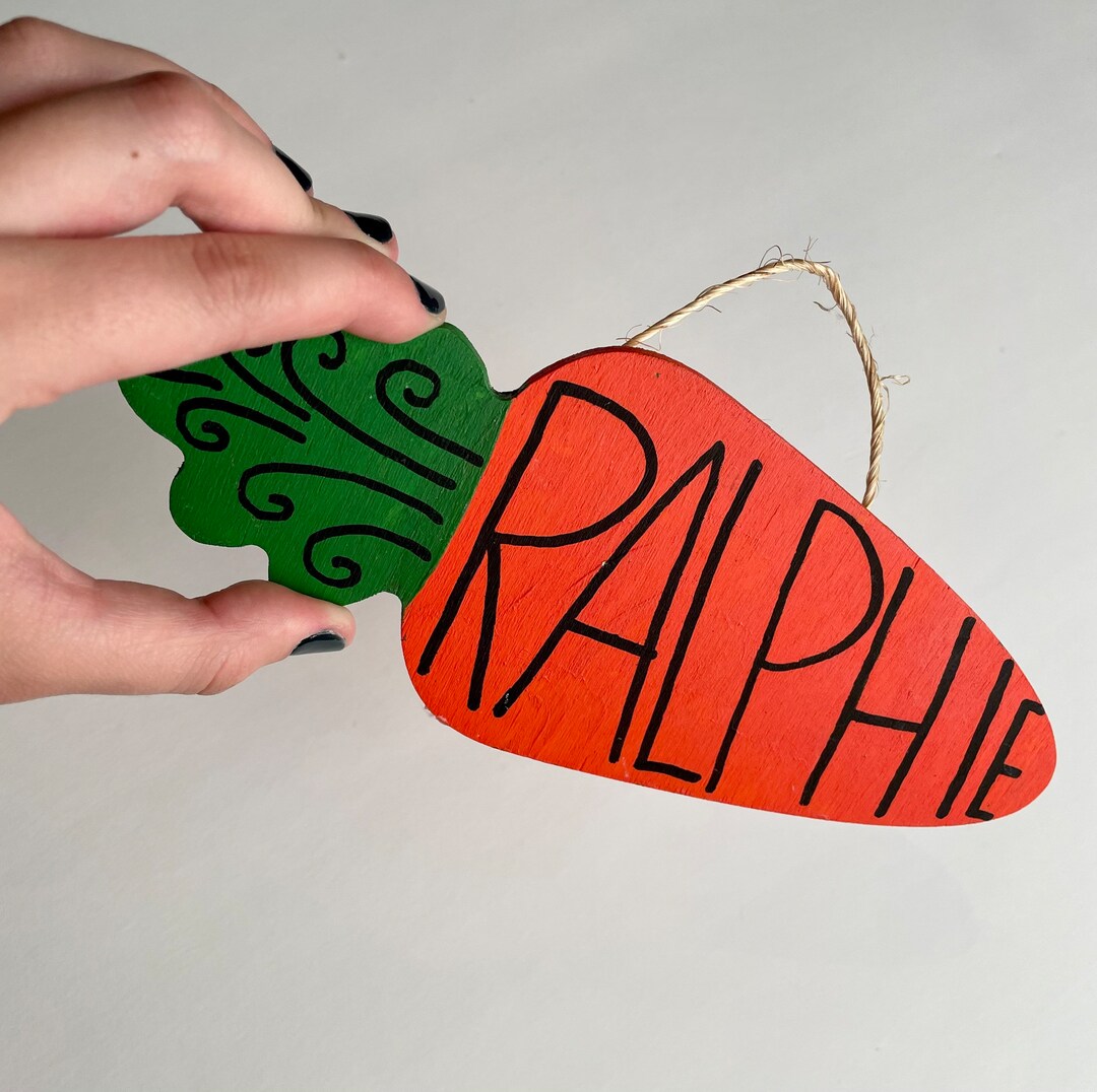Carrot Name Signs for Pet Bunnies, Custom Carrot Signs for Small Pets ...
