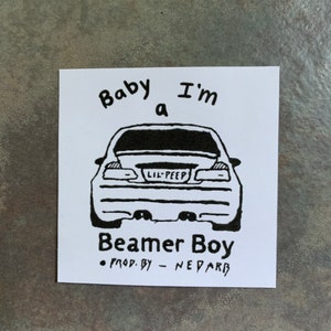 Lil Peep Sticker, Beamer Boy Decal, Beamer Boy Sticker, Lil Peep Beamer ...