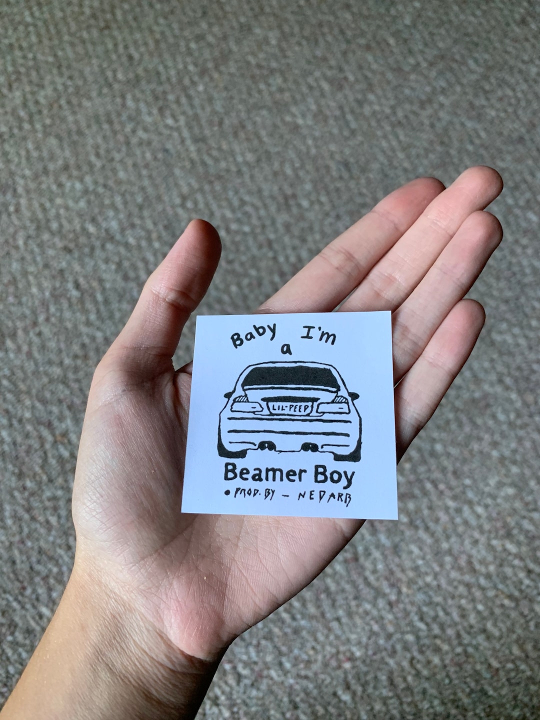 Lil Peep Sticker, Beamer Boy Decal, Beamer Boy Sticker, Lil Peep Beamer ...