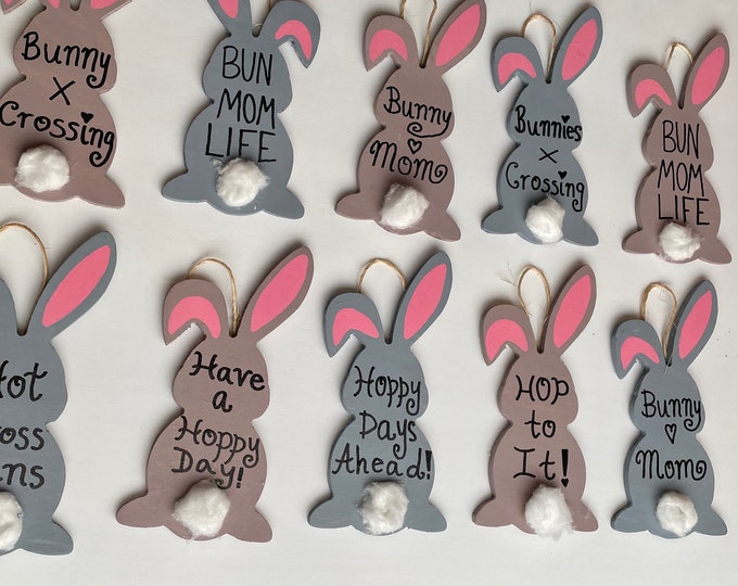 Bunny Signs, Rabbit Signs, Cute Spring Decor, Cute Easter Decor, Pet ...