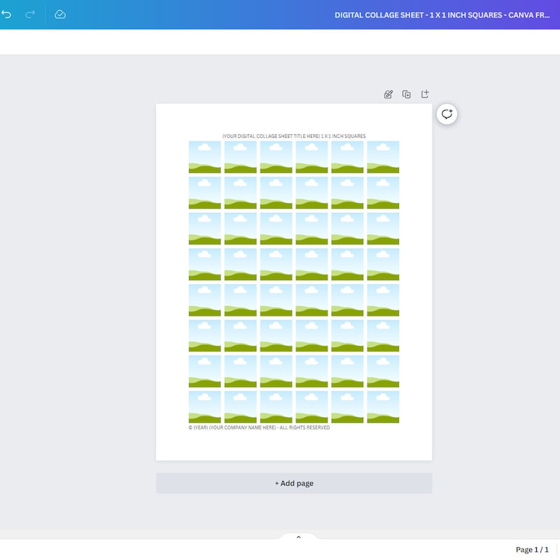 1 Inch Printable - Etsy