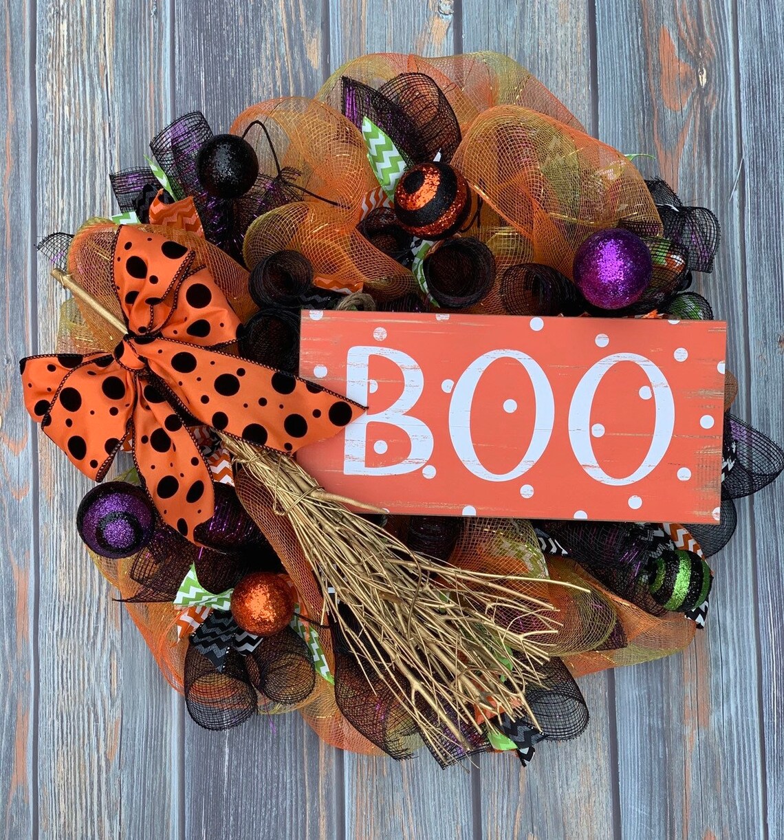 Halloween Decor, Spooky Wreath, Boo Wreath - Etsy