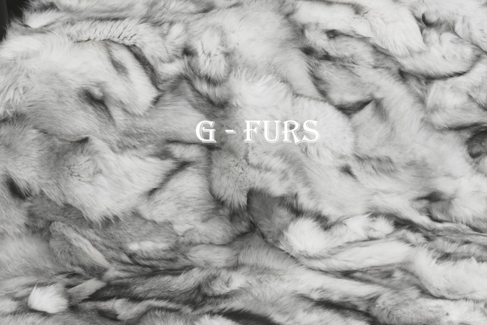 Luxury Double Sided Fur Blanket Blue Shadow Fox Fur /black Rex - Etsy