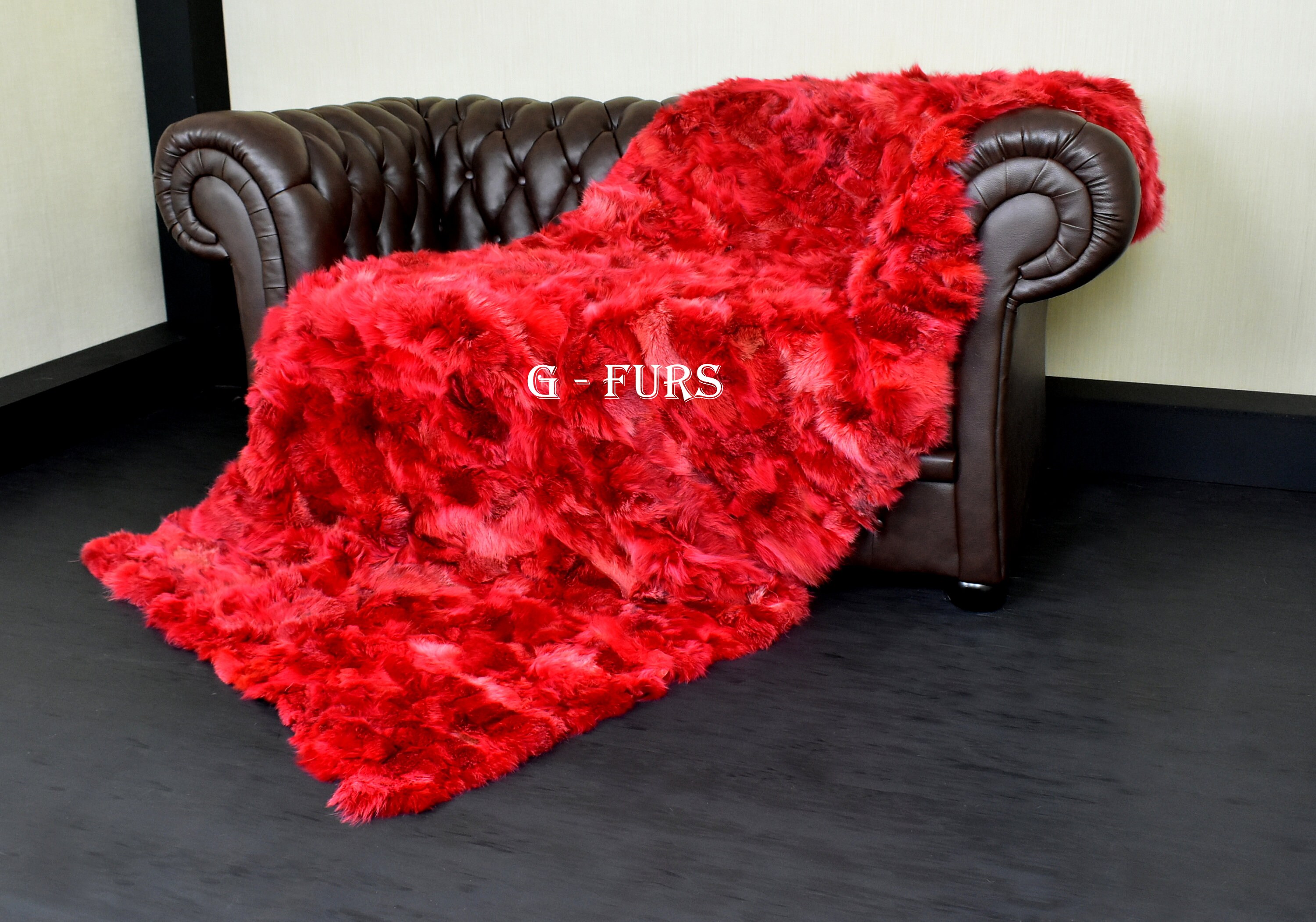 Luxury Real Red Fur Fox Throw Blanket - Etsy UK