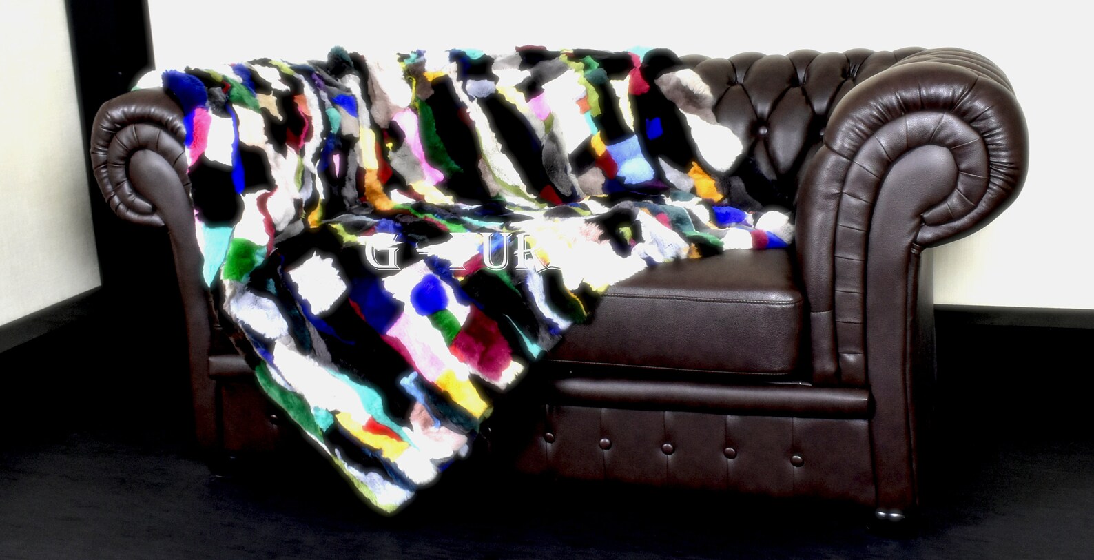 Luxury Real Multicolor Rex Rabbit Throw Blanket - Etsy