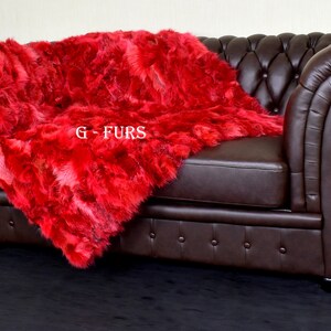Luxury Real Red Fur Fox Throw Blanket - Etsy