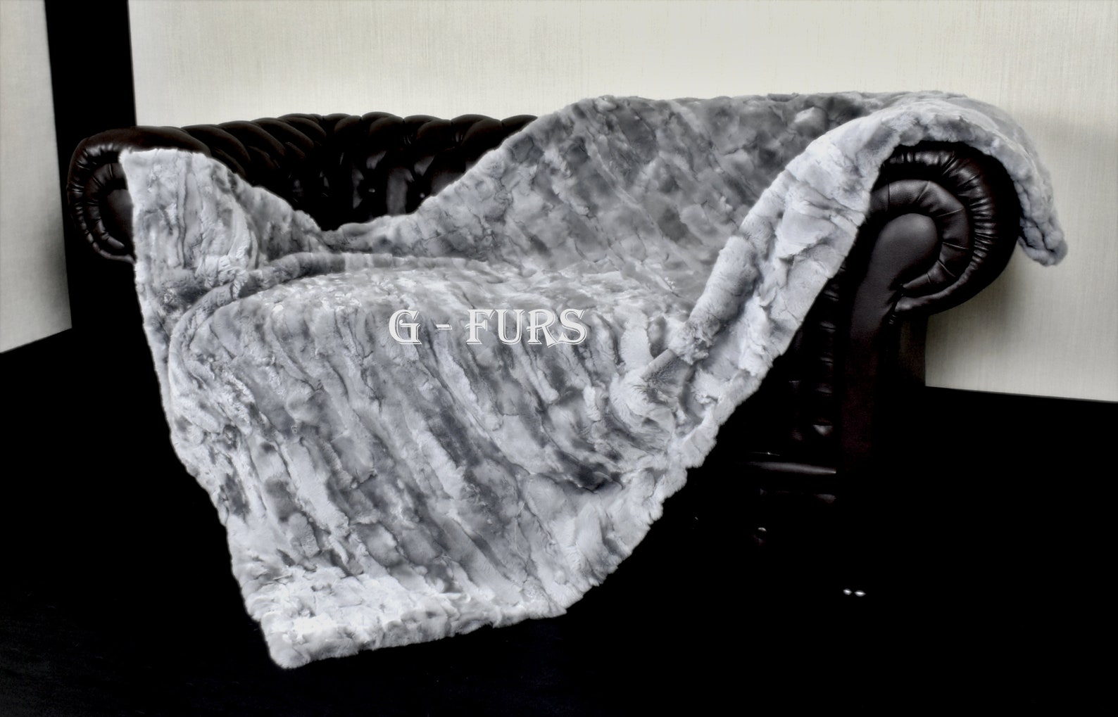 Luxury Real Silver Rex Rabbit Fur Throw Blanket - Etsy