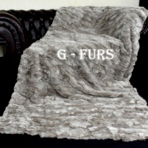Luxury Real Tanned Beige Rex Rabbit Fur Throw Blanket - Etsy