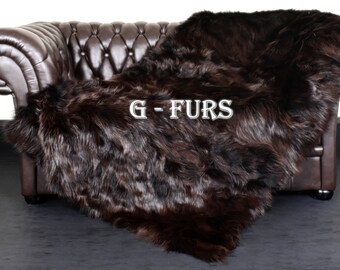 Luxury Real Iceberg Fur Fox Throw Blanket | Etsy